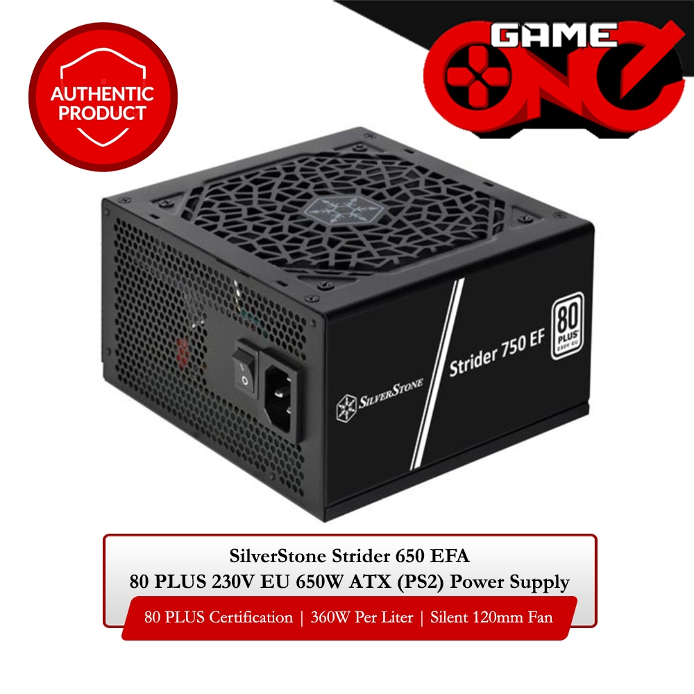 SilverStone Strider 650 EFA 80 PLUS 230V EU 650W ATX (PS2) Power Supply ...