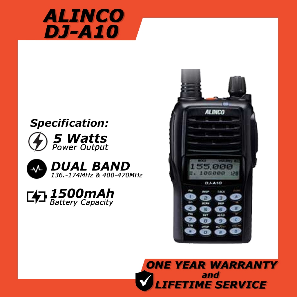 ALINCO DJ-A10 VHF PORTABLE RADIO | Shopee Philippines