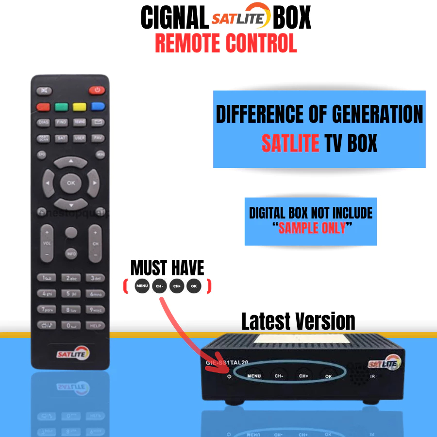 htm Universal Replacement Satlite GIE-SS1TAL20 Remote Control for ...