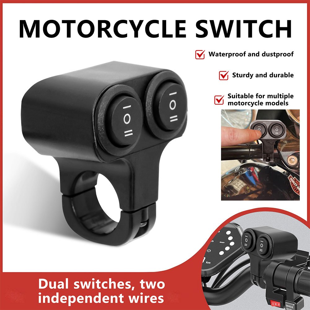 Motorcycles Domino Dual 3-Way Switch Universal Side Mirror Mount Plug ...