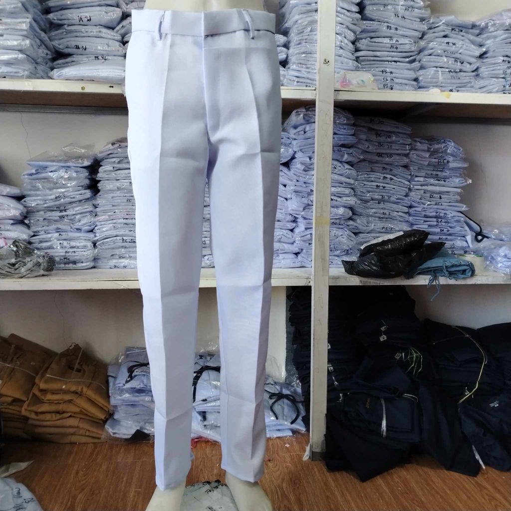 WHITE SLOCKS PANTS GABERDIN FABRIC MAKAPAL/ WELL OFF BRAND GOOD QUALITY ...