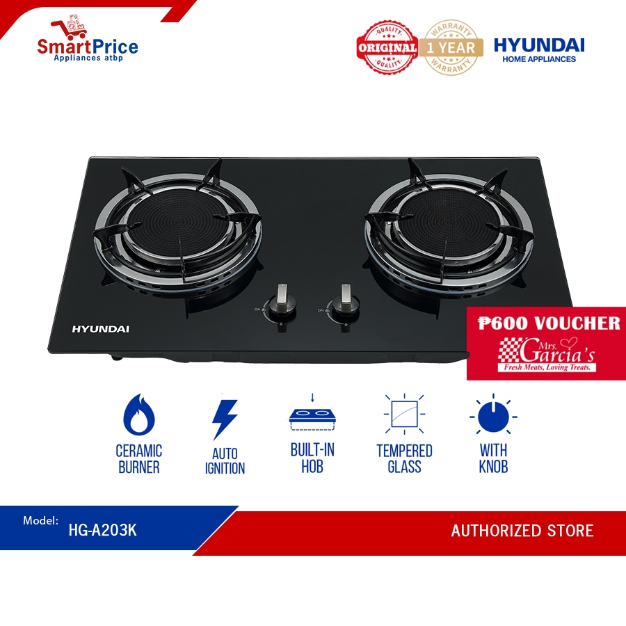 Hyundai Infrared Burner Tempered Glass Gas Stove HG-A203K | Shopee ...