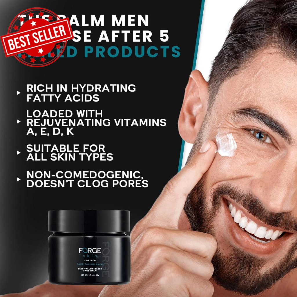Men's Wrinkle Defense Beef Tallow Balm For Skin Anti-Aging Face Cream ...