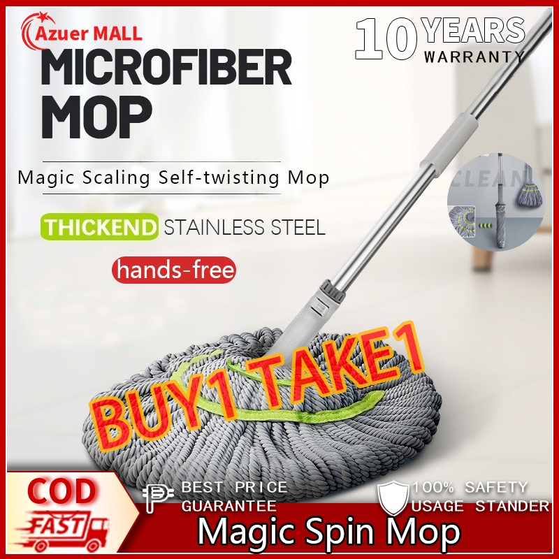 Azuer Buy1 Take1 Upgraded Spin Mop Magic Tornado Mop Rotating Floor Mop ...