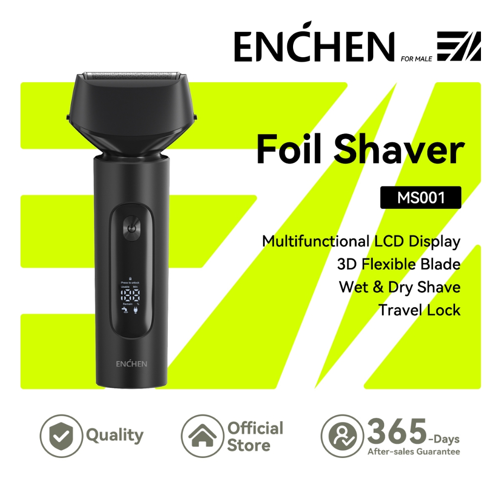 ENCHEN Electric Foil Reciprocating Shaver MS001 Razor With LCD Display ...