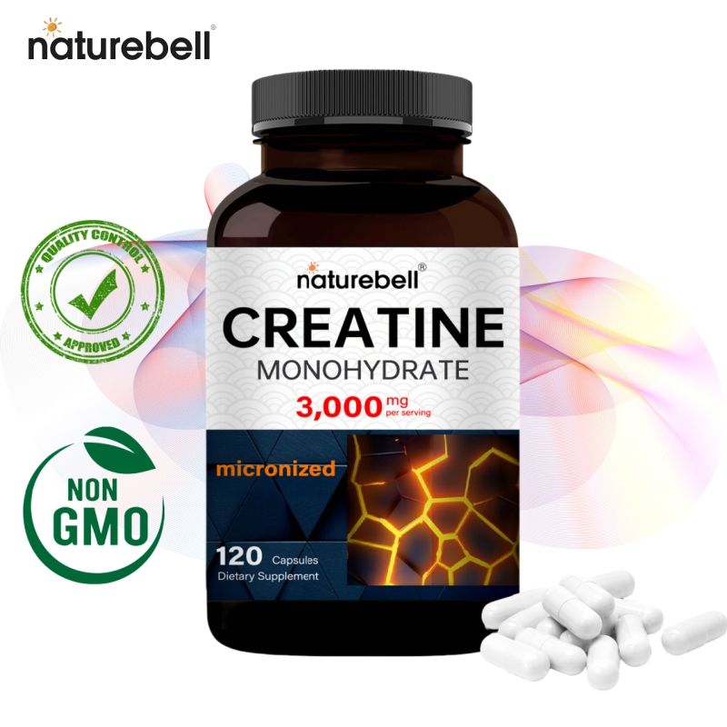 NatureBell Creatine Capsules, Supporting Muscle Strength and Brain ...