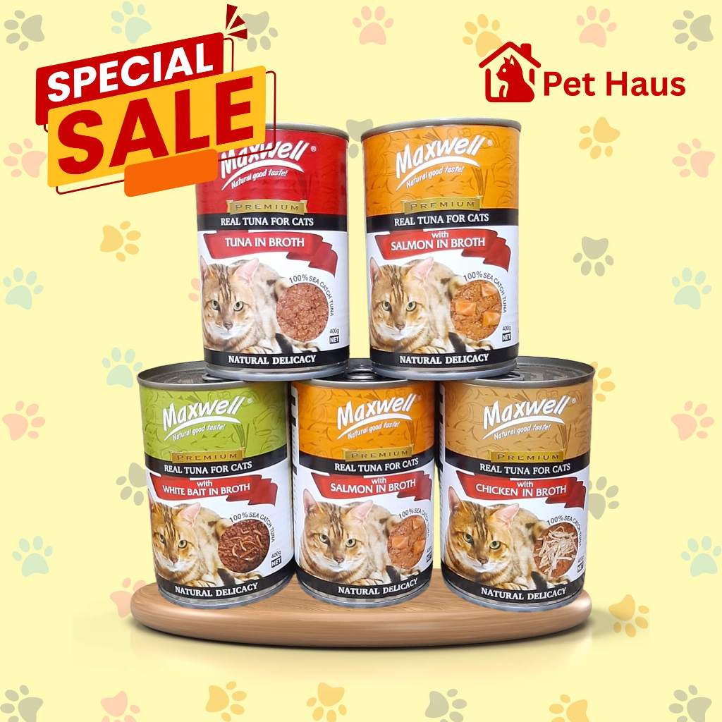 400g Maxwell Natural Premium Real Tuna All Stages Adult Kitten Cat Can ...