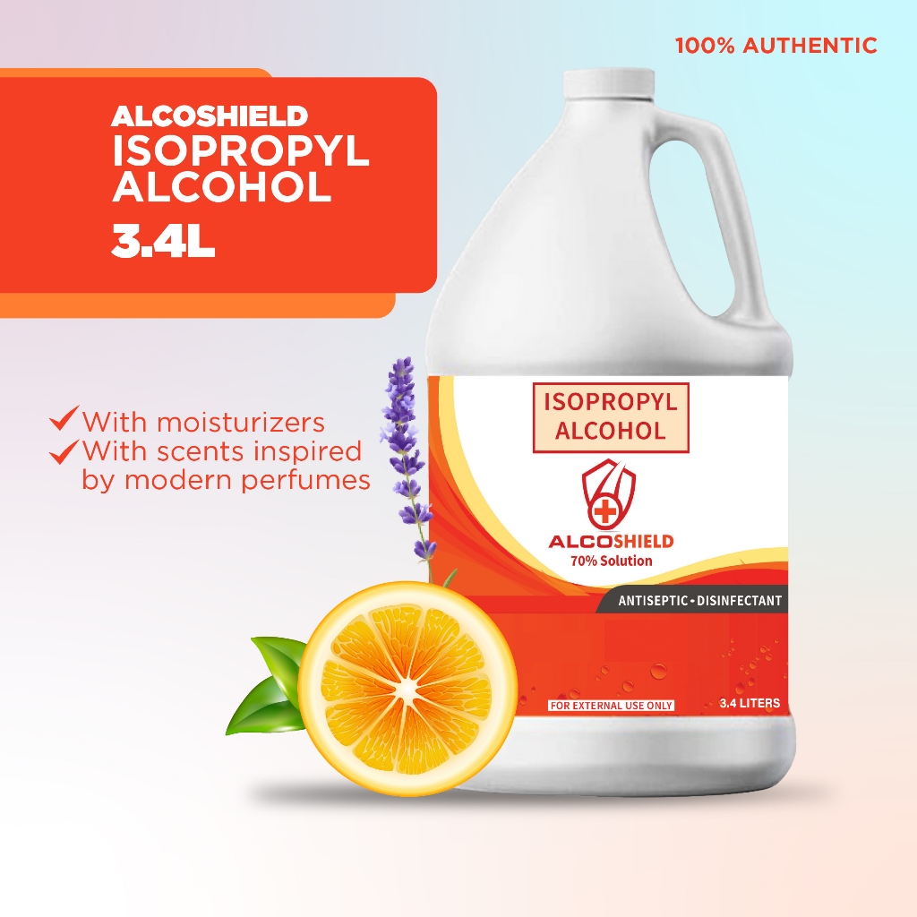 Alcoshield 70% Isopropyl Alcohol 3.4L | Shopee Philippines