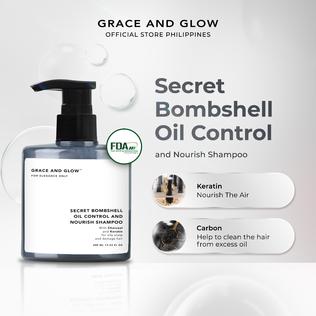 Grace and Glow Secret Bombshell Oil Control Shampoo - for Oily Scalp ...