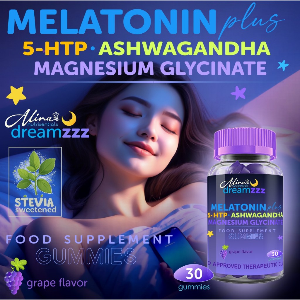 Melatonin DreamZZZ Plus 5-HTP, Ashwagandha, Magnesium Glycinate Adult ...