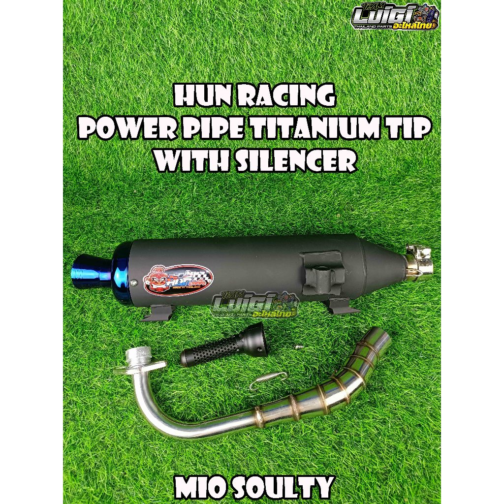 YAMAHA MIO SOULTY HUN PIPE 2 IN 1 TITANIUM TIP POWER PIPE | Shopee ...