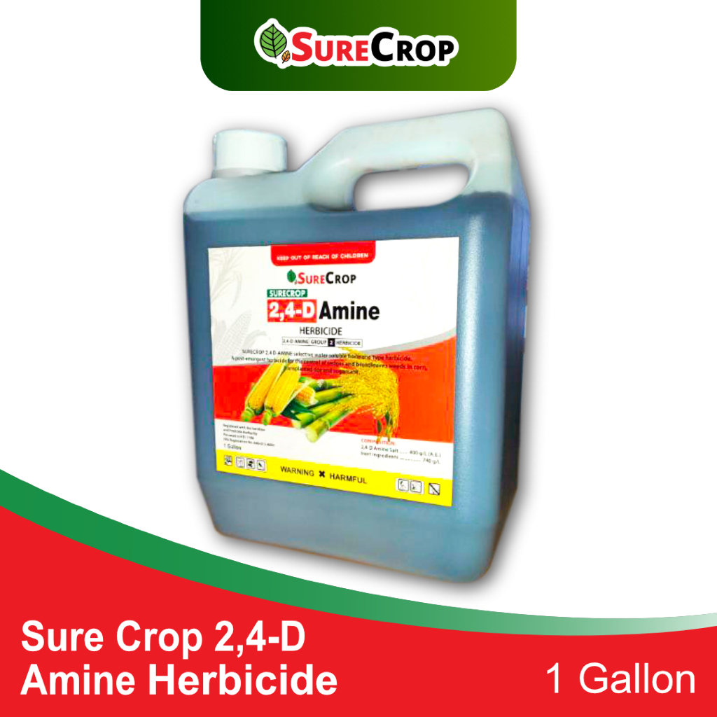 2,4-D Amine Herbicide 2 4 D, Sure Crop, 1 Liter or 1 Gallon | Shopee ...