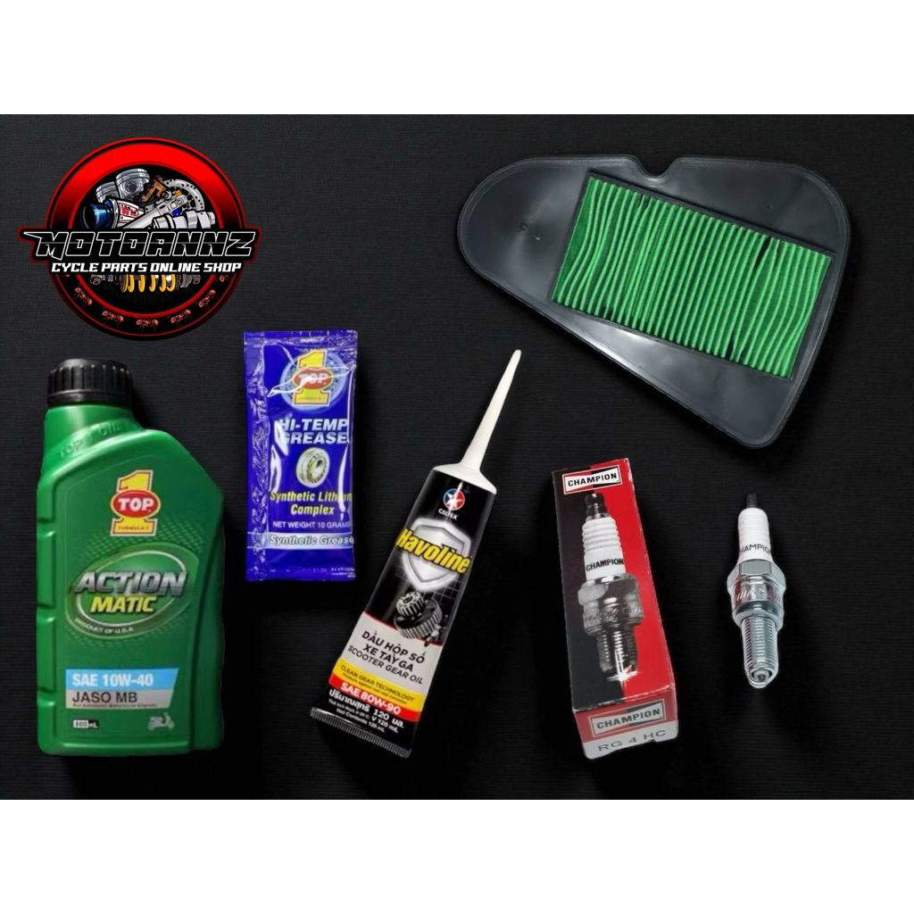 PMS MAINTENANCE PACKAGE HONDA BEAT FI TOP1 OIL GEAR OIL AIR FILTER ...