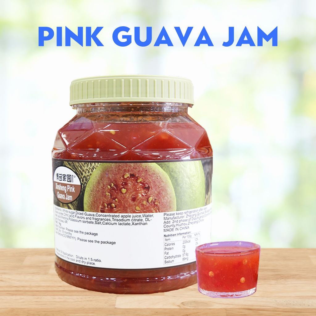 Pink Guava/Sakura Flavored jam 1kg for Milk Tea Fruit Tea Shake Frappe ...