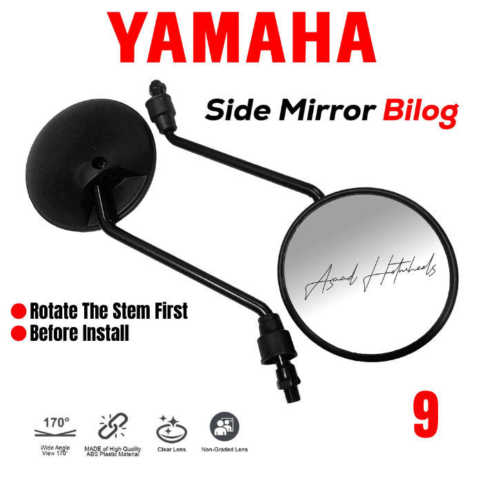 YAMAHA MIO GRAVIS Universal Round Side Mirror Long For Motorcycle (073 ...