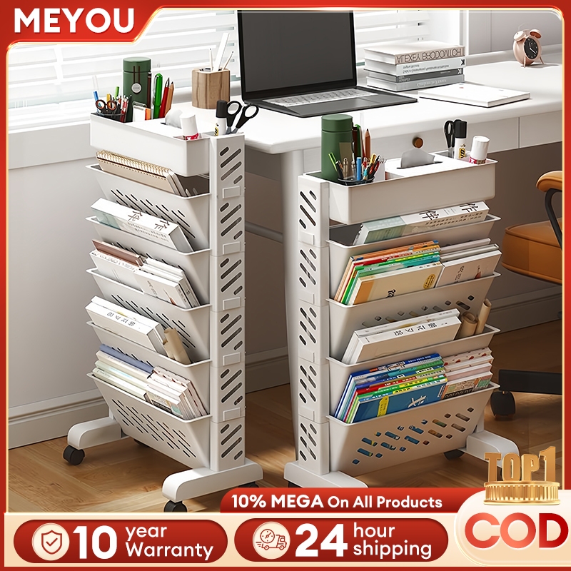 MEYOU Bookshelf Children's Book shelf desk shelf file storage organizer ...