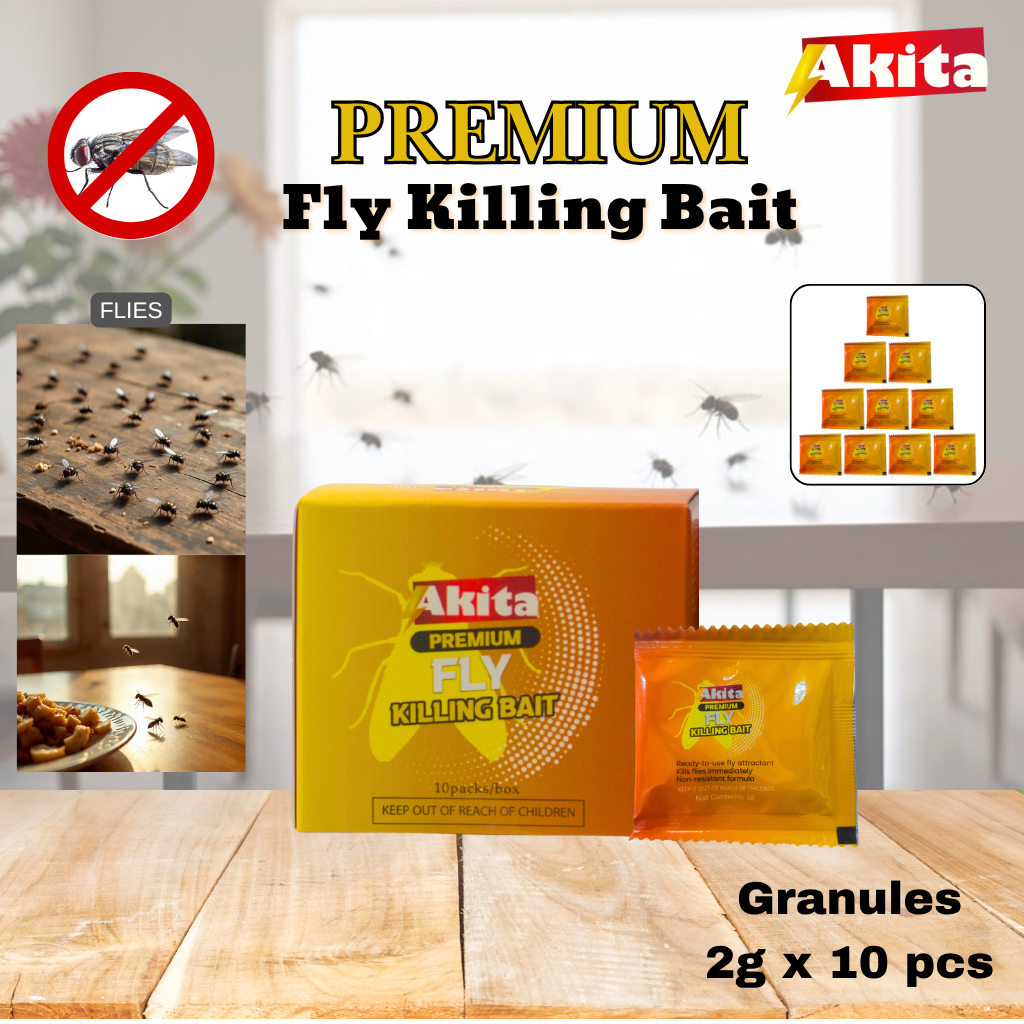 Akita Fly Killing Bait 2g x 10 Sachets Effective Fly Killer,For Home ...