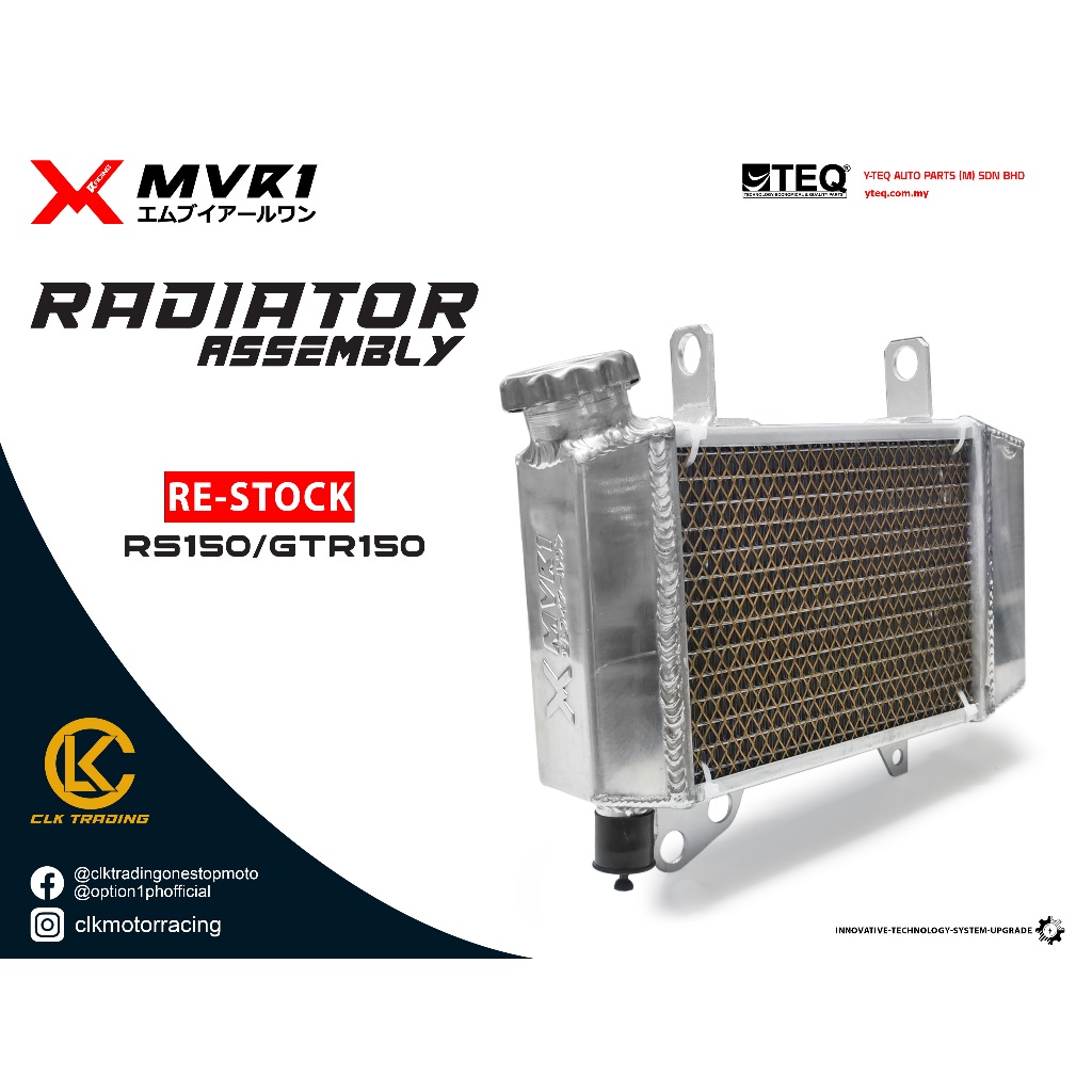 MVR1 Radiator Assembly Big Radiator RS150 GTR 150 Winner X 2 Row ...