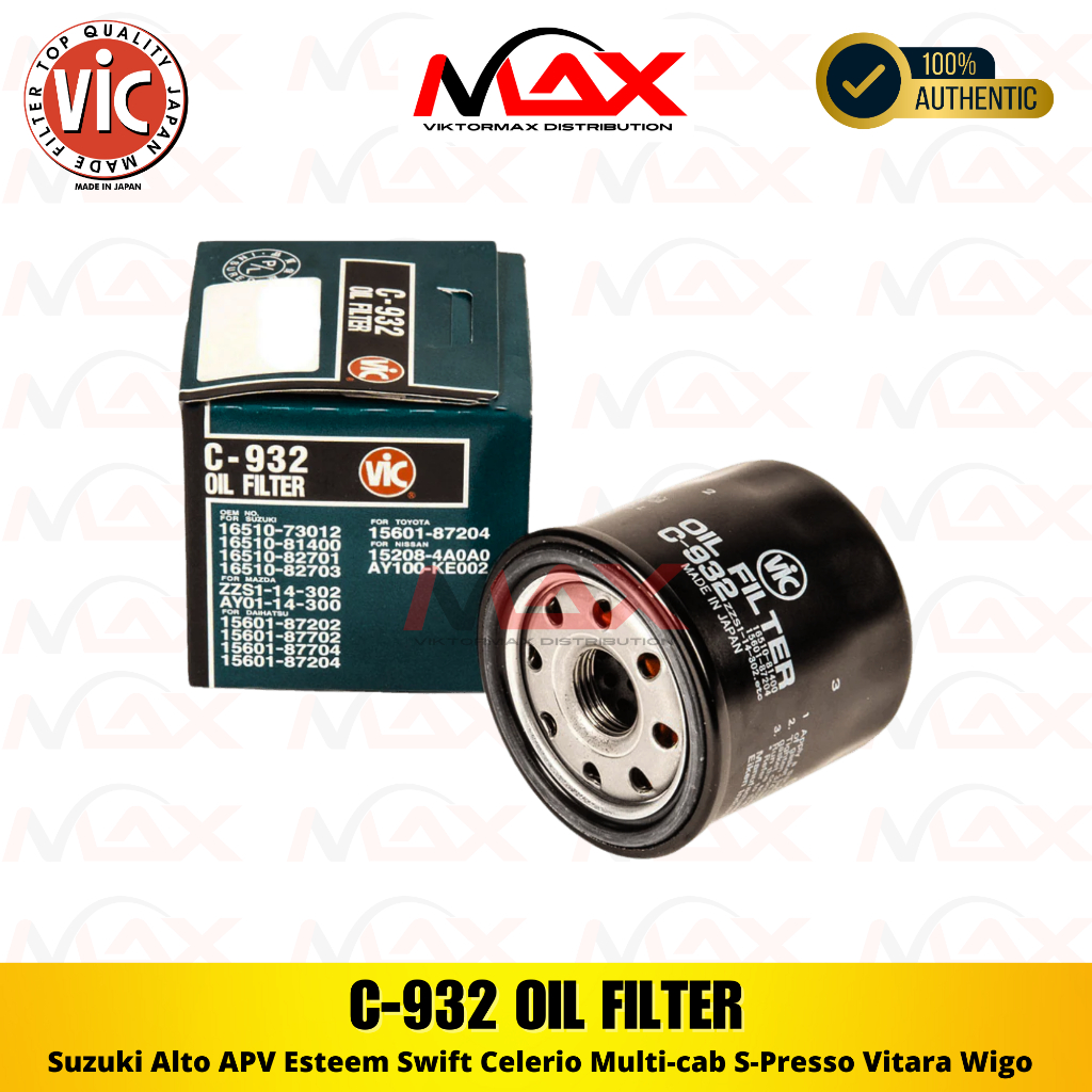 C-932 Vic Oil Filter for For all Suzuki Alto APV Esteem Swift Celerio ...