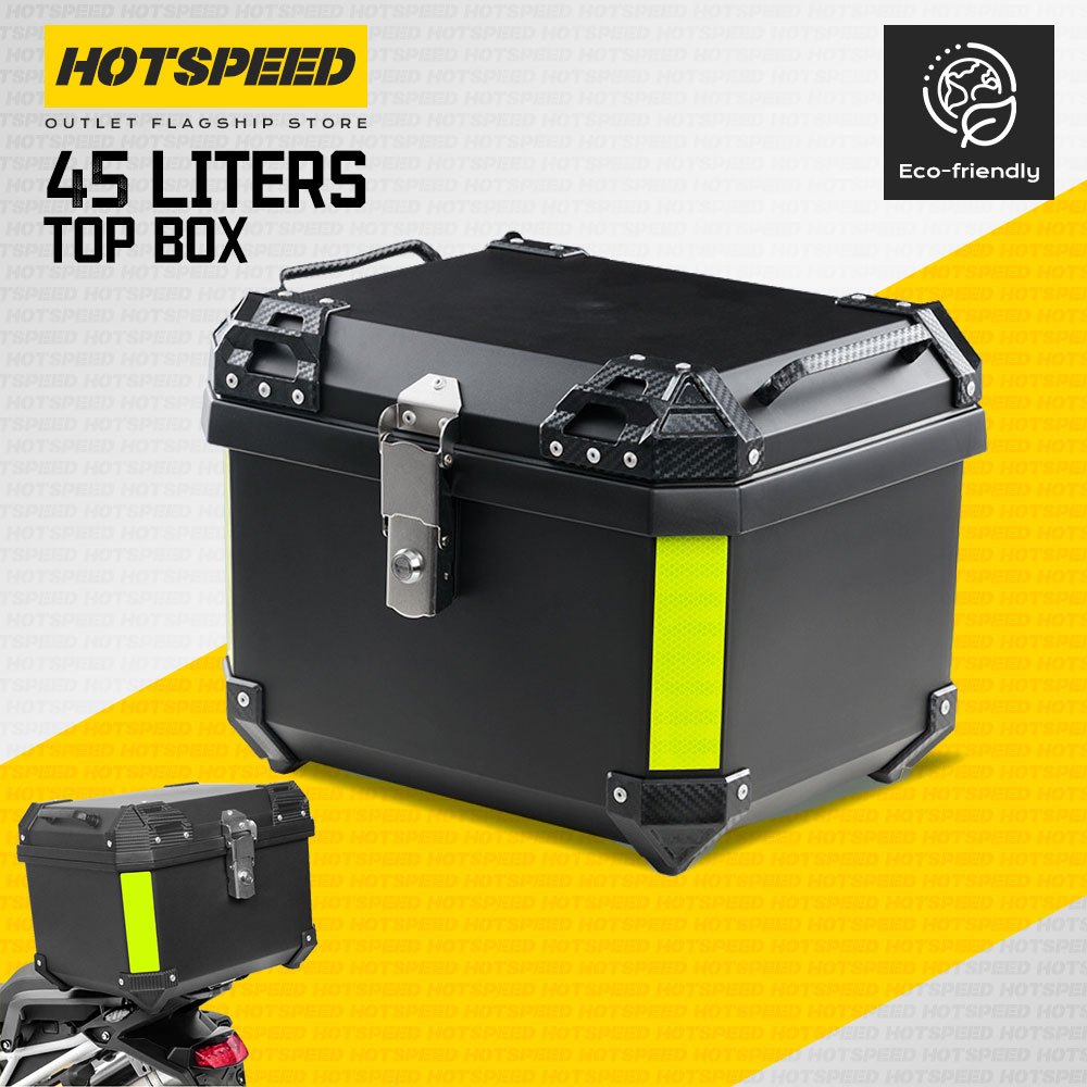 HOTSPEED 45 Liters Top Box Motorcycle With Bracket Universal Hard ...