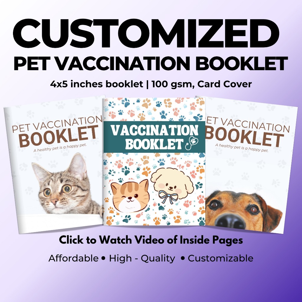 PET VACCINATION CARD/VACCINATION CERTIFICATE FOR DOG & CAT ...