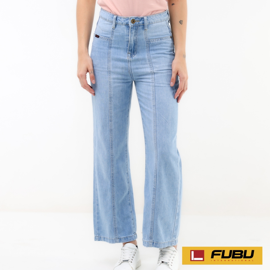 Fubu Girls Denim Wide Leg Long Pants High Waist QGB38-0019 [Pants for ...