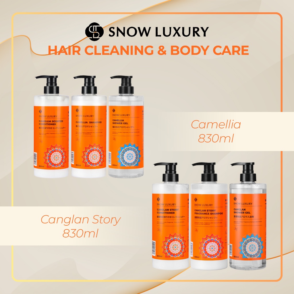 SNOW LUXURY Hair & Body Care Series Anti-Dandruff Shampoo Conditioner ...