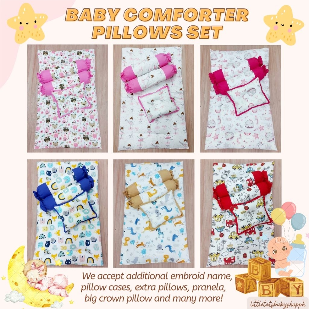 Baby Comforter with Pillows Set Baby Mattress Nursery Bed Boy Girl ...
