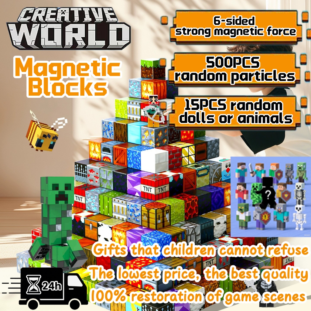 Minecraft Magnetic Blocks My World Magnetic Building Blocks DIY Variety ...