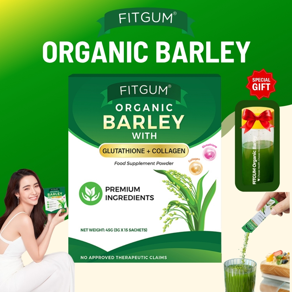 Fitgum Organic Barley Powder Original X50 Glutathione Collagen ...