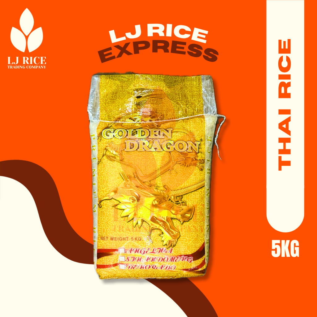 Golden Dragon Thai Rice, Long Grain Alsa Fried Rice Bigas 5kg | Shopee ...