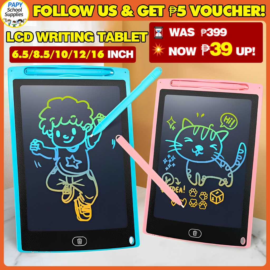 12/16/8.5 Inch LCD Writing Tablet For Kids Portable Smart Color Screen Writing Board With Pen ...