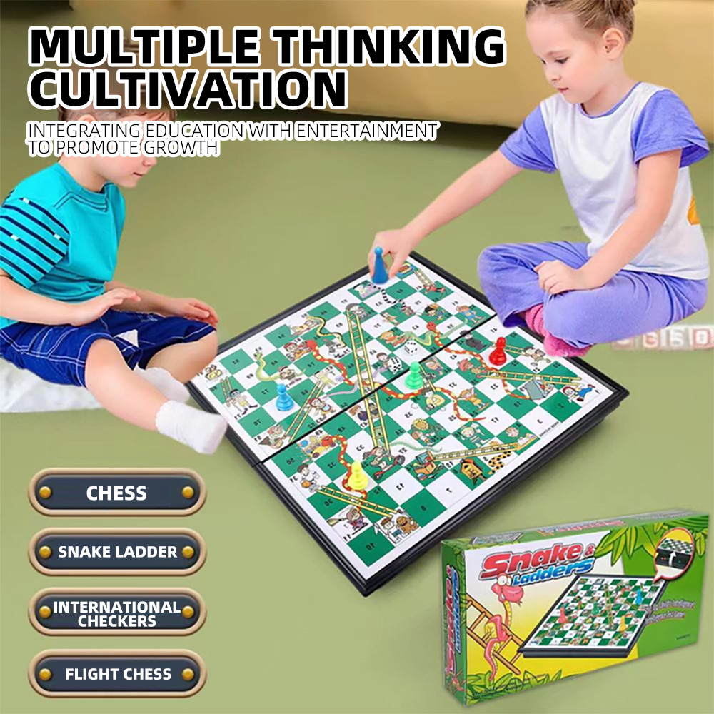 Desktop Foldable Game Family Portable Snake And Ladder Board Chessboard ...