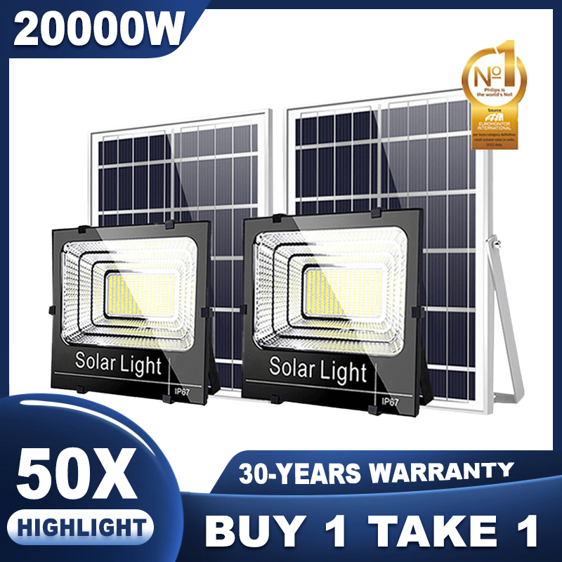3000W Solar Flood Light Outdoor Waterproof BUY 1 TAKE 1 IP67 LED Light ...