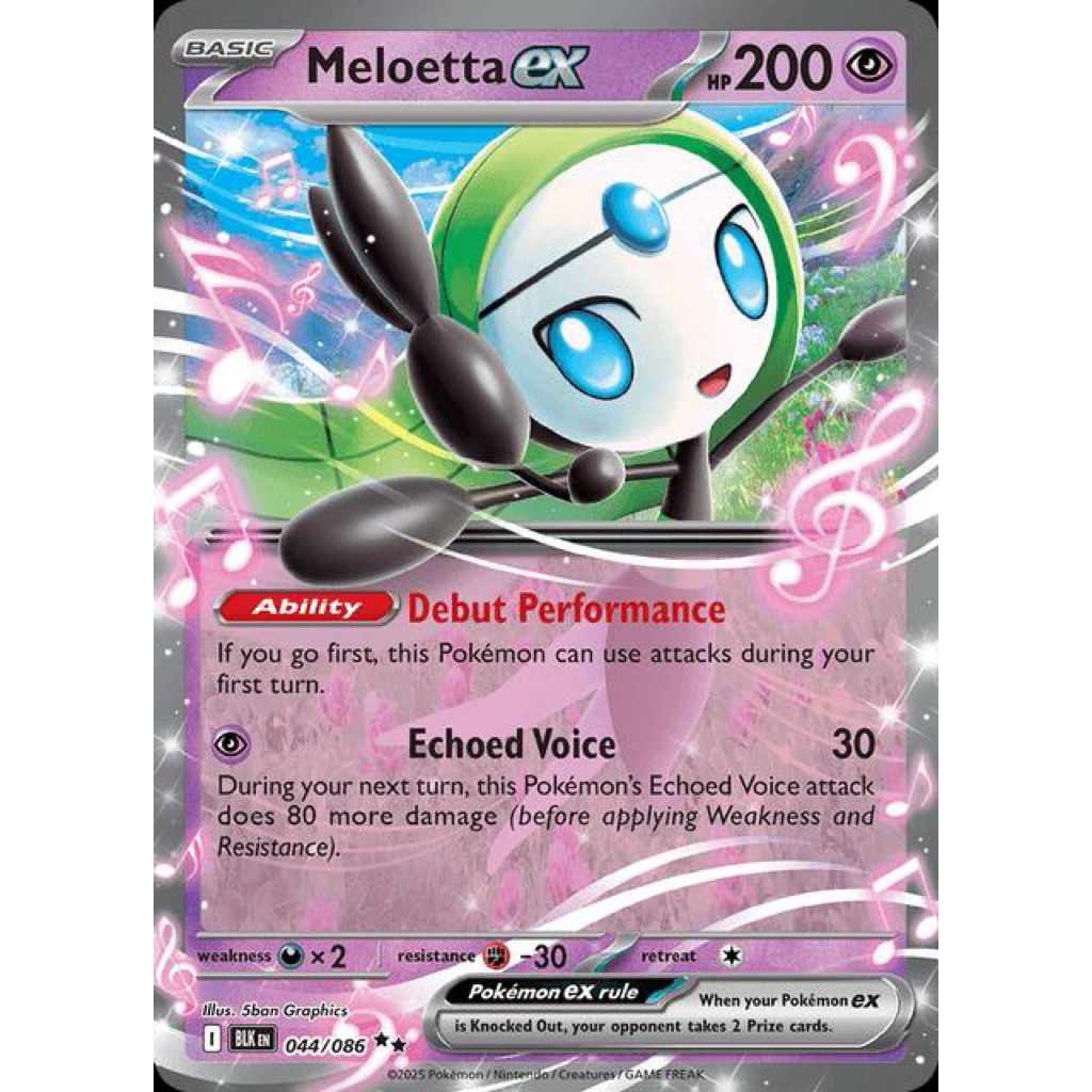 Pokemon TCG: Meloetta ex - 044/086 - SV11: Black Bolt | Shopee Philippines