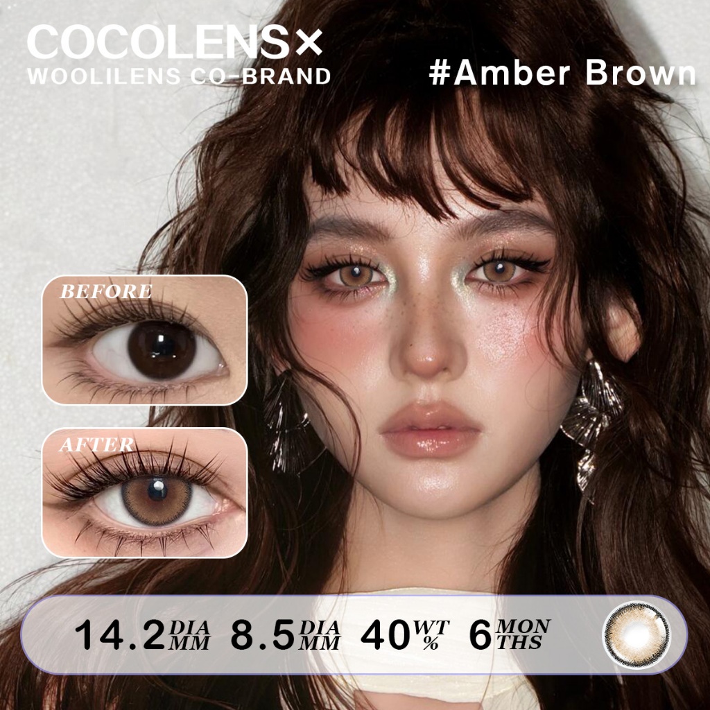 【Graduation Contact Lens】COCOLENS brown contact lens natural look 6 ...