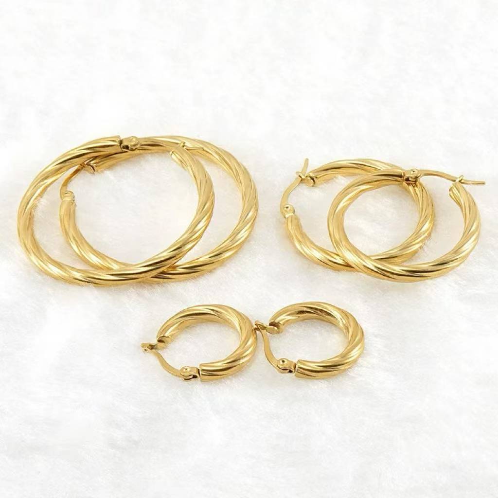 Shop earrings hoop gold for Sale on Shopee Philippines