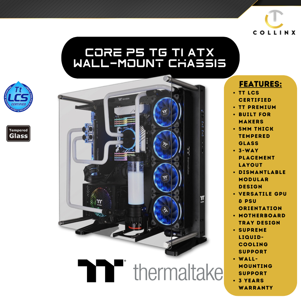 Thermaltake Core P5 Tempered Glass Ti Edition ATX Wall-Mount Chassis ...