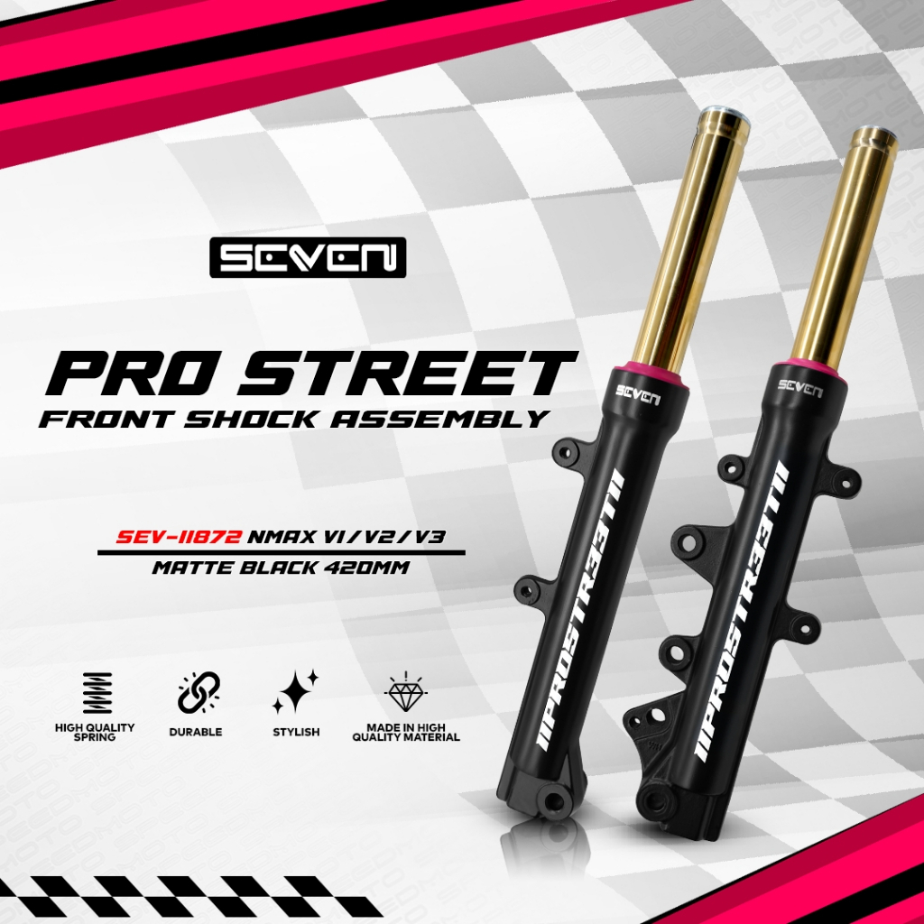 MOKOTO SEVEN SERIES PRO STREET FRONT SHOCK ASSY NMAX ADV PCX CLICK BEAT ...