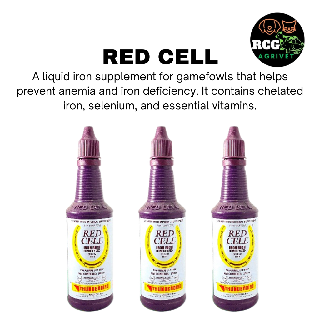 [RCG AGRIVET] 3 PCS Red Cell Liquid Vitamin-Iron-Mineral (50ml) for ...