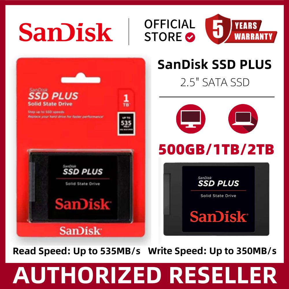 SanDisk SSD PLUS 2.5" 480GB/1TB/2TB SATA III Internal Solid State Drive (SSD) | Shopee Philippines