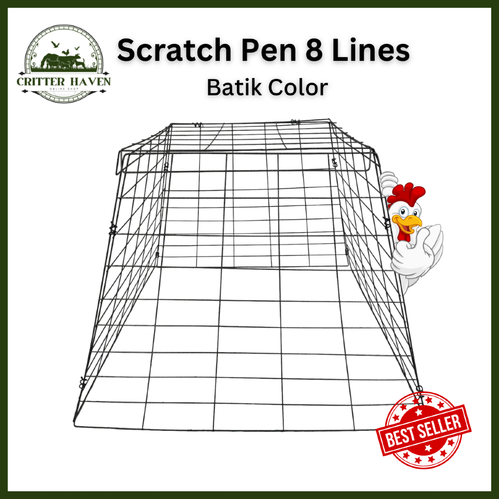 Scratch Pen 8 Lines Batik color / Big size / Kulungan ng manok / Sabong ...