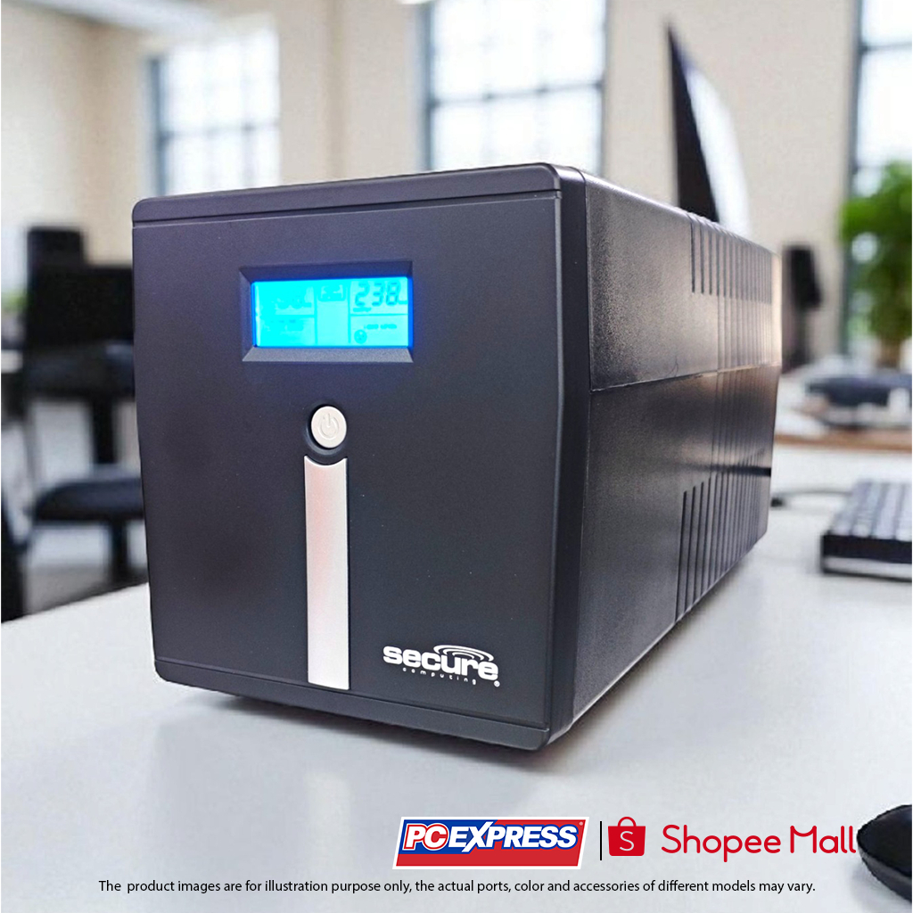 Secure 3000VA Pro Line-Interactive With LCD Black UPS | Shopee Philippines