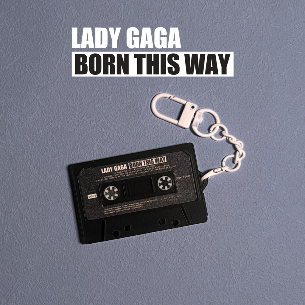 Born This Way by Lady Gaga - Retro Cassette Tape Magic Keychain ...