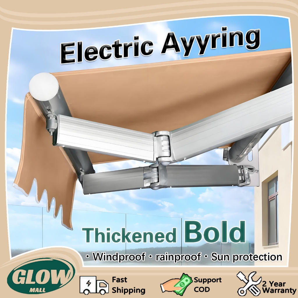 Thickened aluminum alloy curved arm folding retractable canopy for ...
