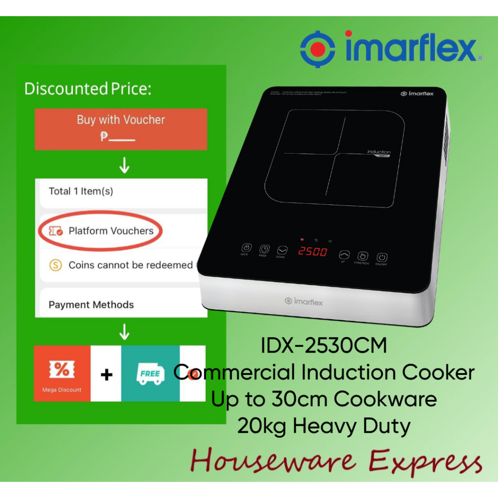 Imarflex IDX2530CM Commercial Induction Cooker IDX-2530CM (Houseware ...