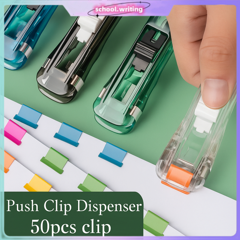Portable Handheld Paper Clam Push Clip Dispenser Large Size Fast ...