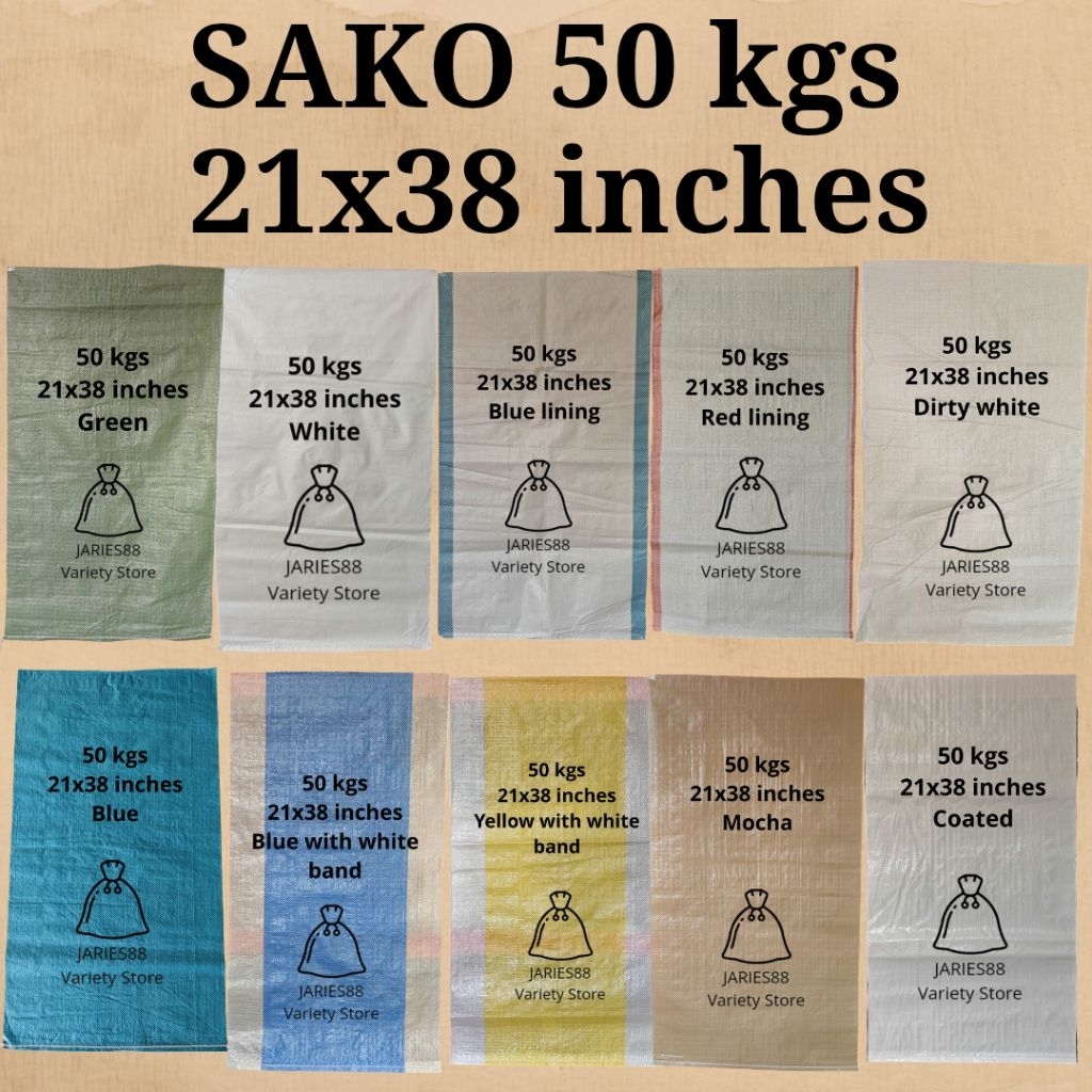 Sack/Sako Bag 50 kilos (21x38 inches) | Shopee Philippines