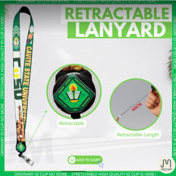 Durability CVSU retractable lace pull out lanyard jnm | Shopee Philippines