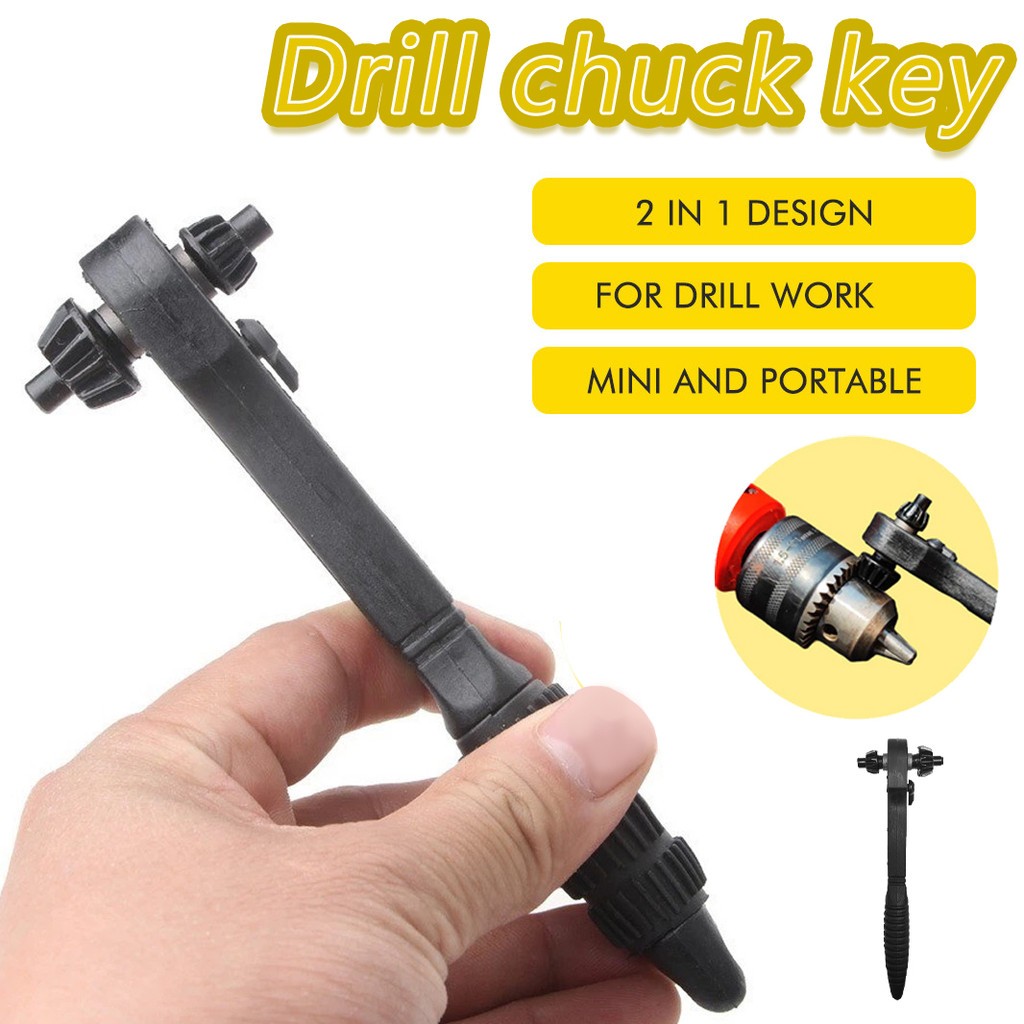 Portable 2-in-1 Drill Chuck Key Multi-Function Tool for Quick Drill Bit ...